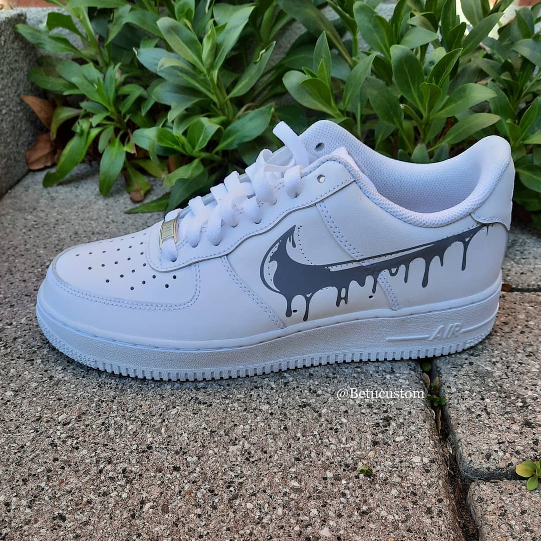 Happy Creative - Air Force 1 "Drip grey" Custom Sneaker